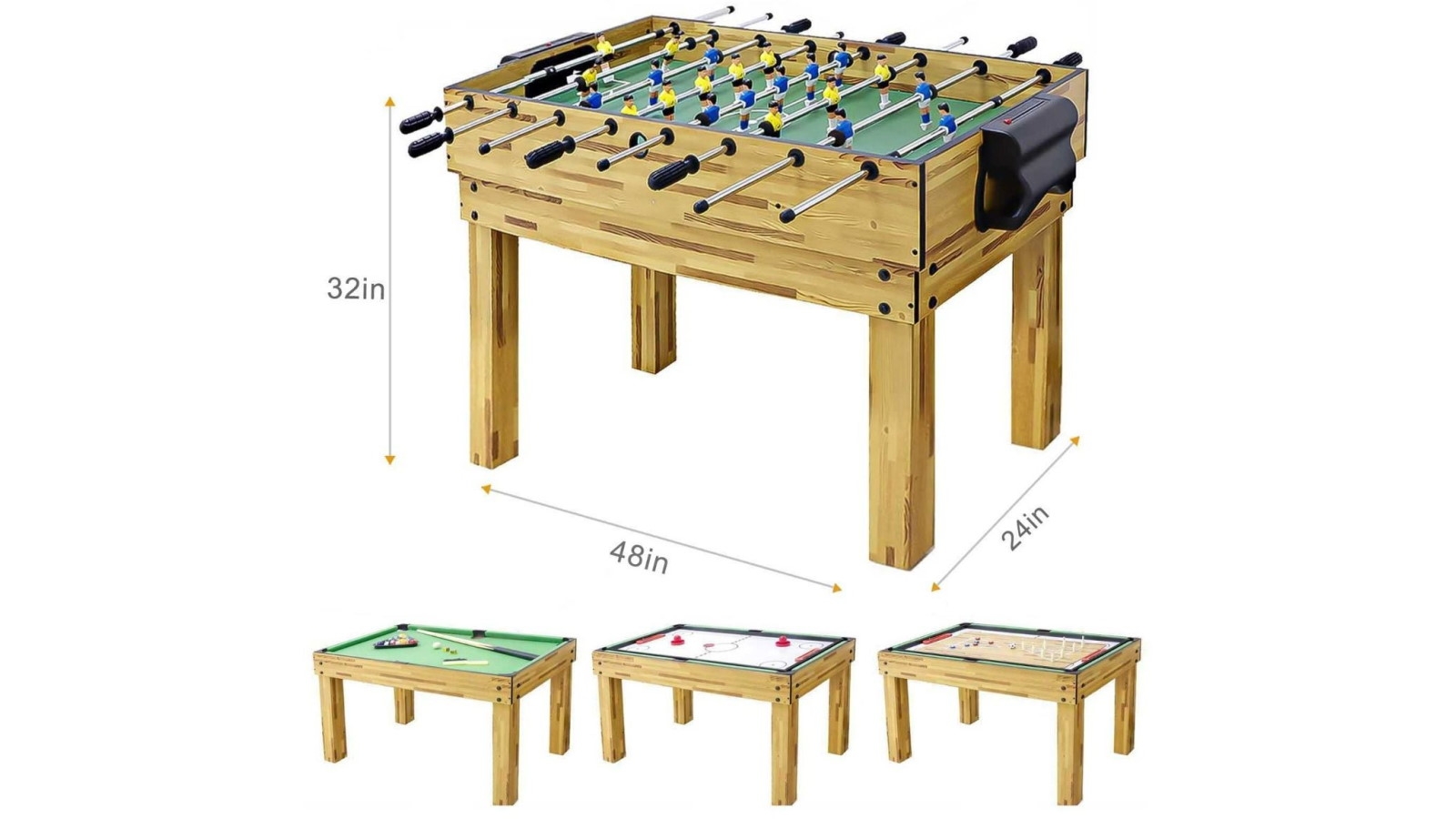 All 4 Kids Brandon 10-in-1 4ft Activity Entertainment Play Pool Table ...