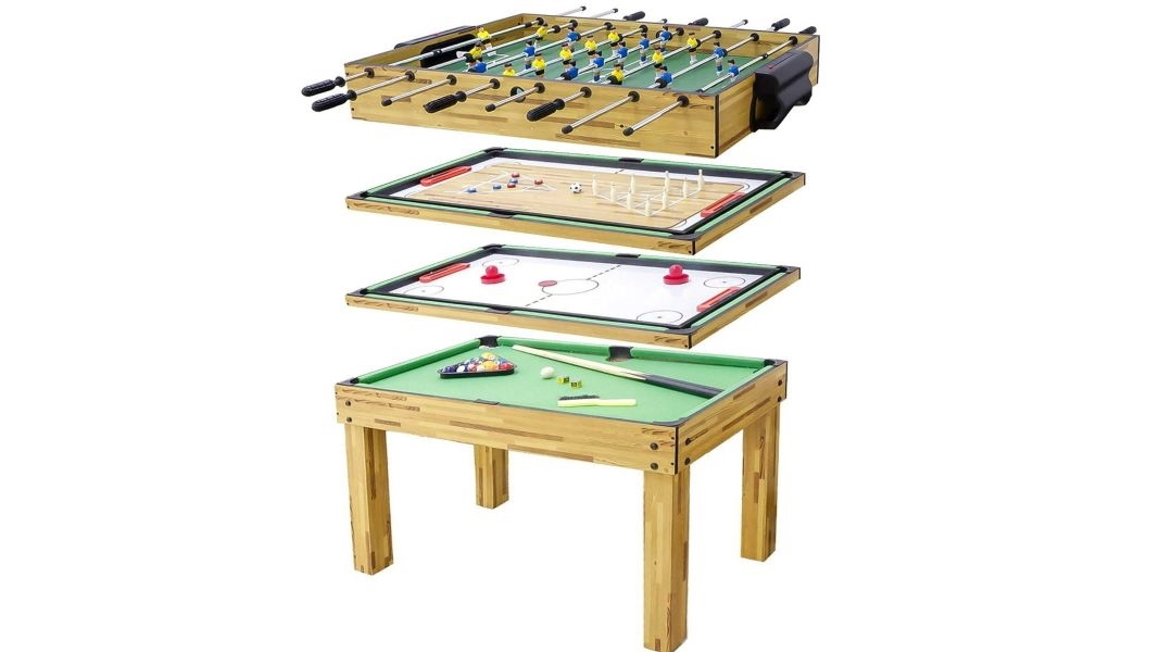 All 4 Kids Brandon 10-in-1 4ft Activity Entertainment Play Pool Table ...