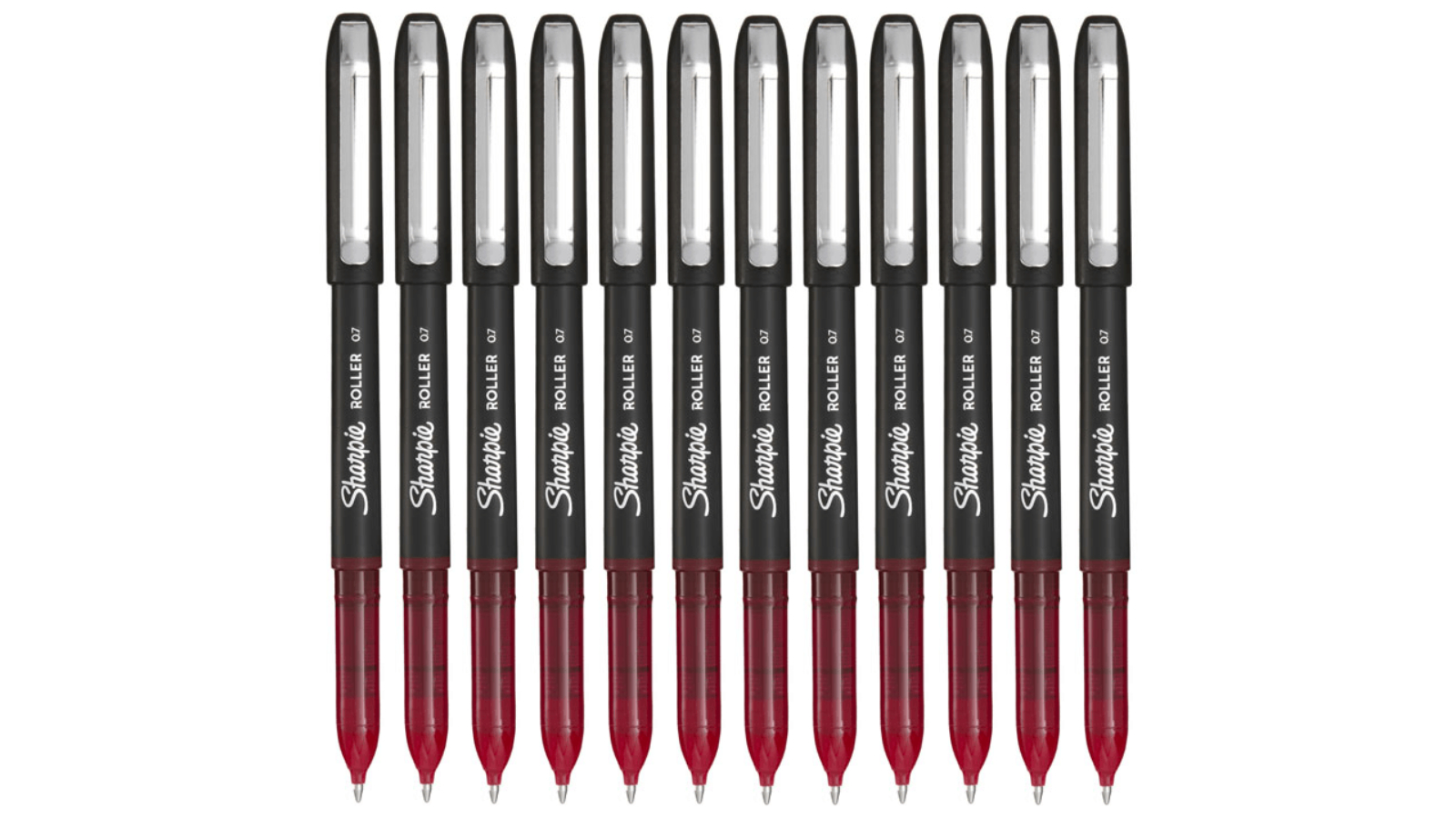 Sharpie Box of 12 Roller Arrow Point Pen 0.07cm Rollerball - Red ...