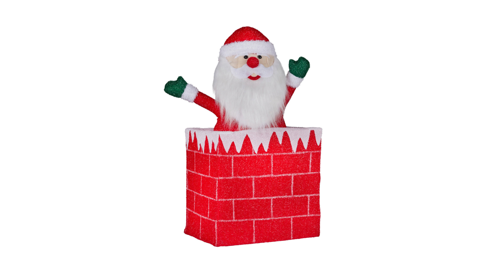 Christabelle Santa in Chimney with Warm White LED Lights Display - 76cm ...