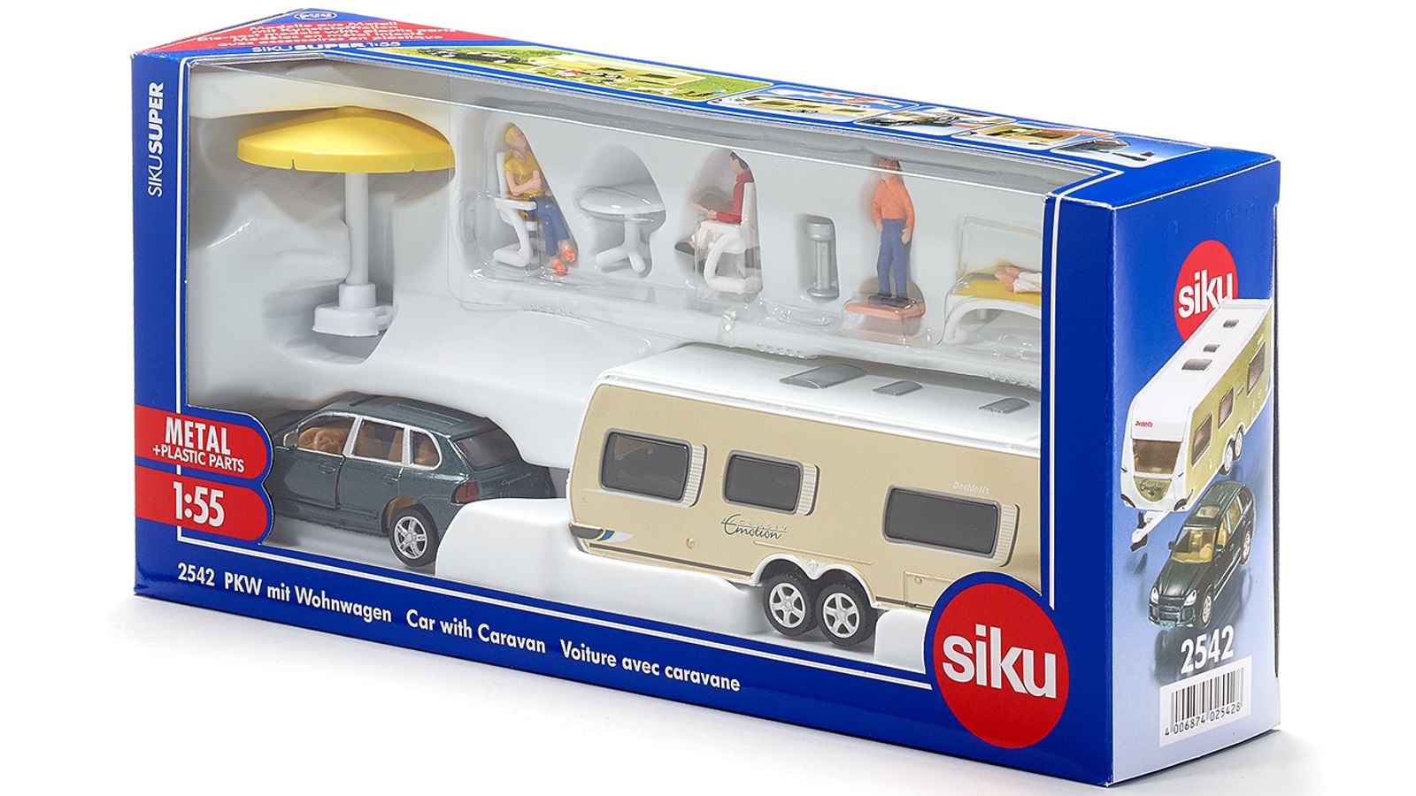 Siku Porsche Car with Caravan - 1:55 Scale | Harvey Norman