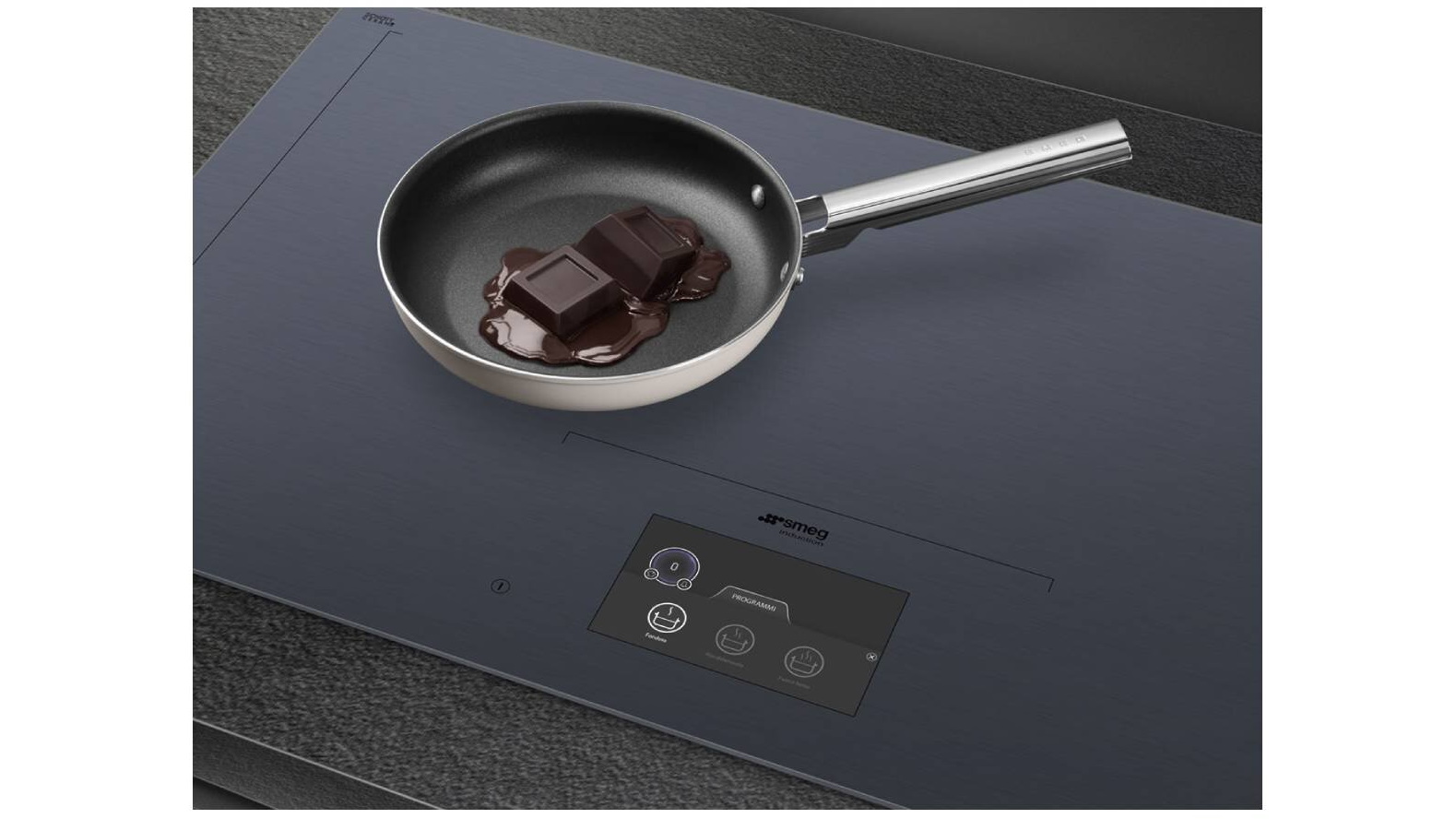 Smeg Linea 930mm AreaZone Induction Cooktop - Neptune Grey | Harvey Norman