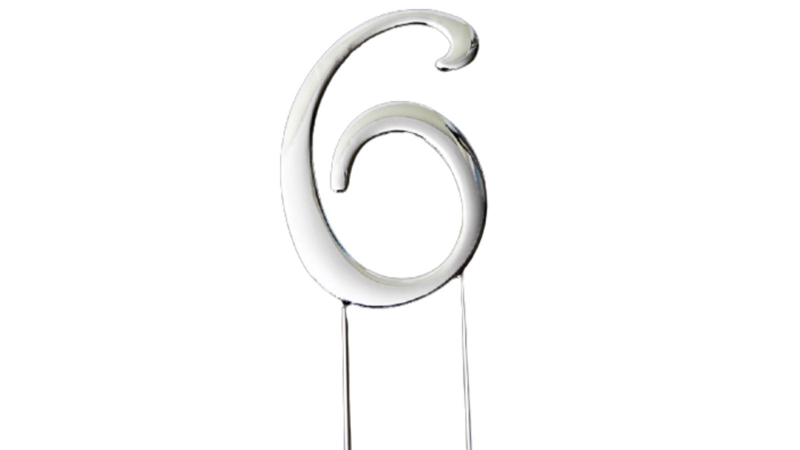 Bake Group No. 6 Cake Topper - Silver | Harvey Norman