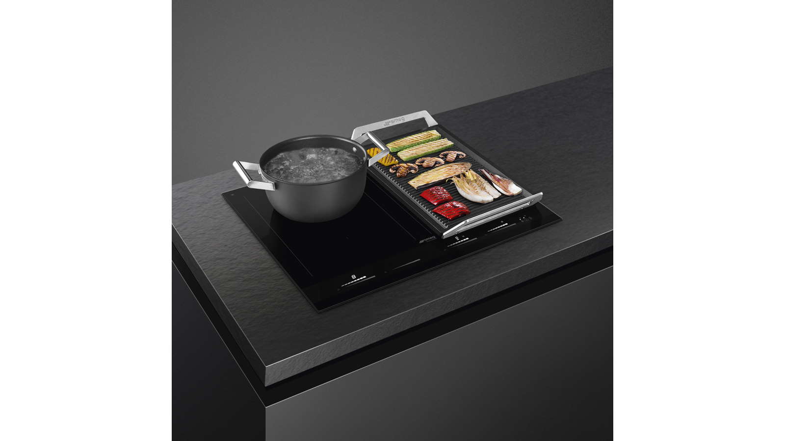 Smeg 600mm Linea Induction Cooktop with Auto Vent 2.0 | Harvey Norman