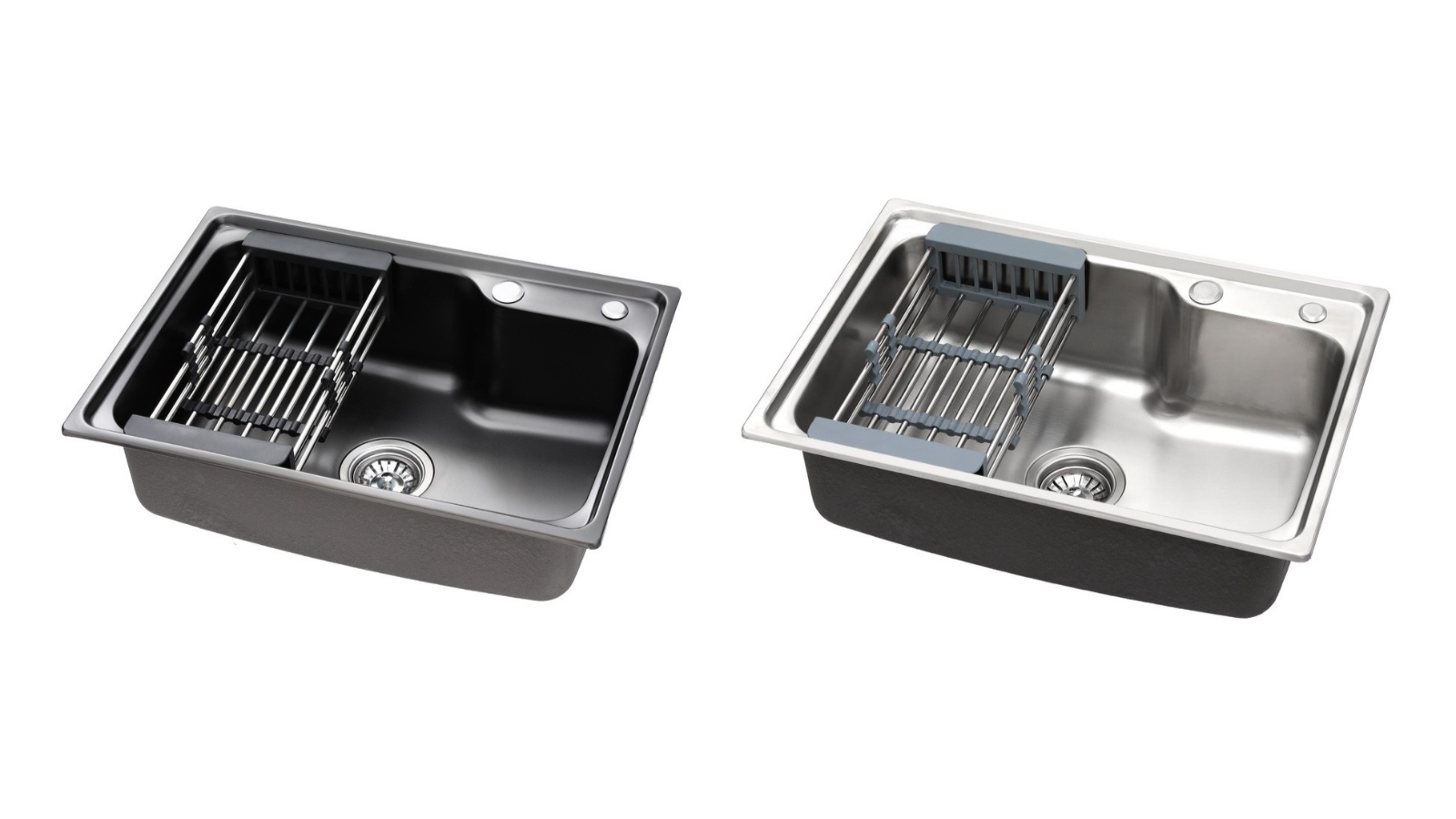 Cefito Kitchen Sink 61 x 43cm Stainless Steel Single Bowl | Harvey Norman