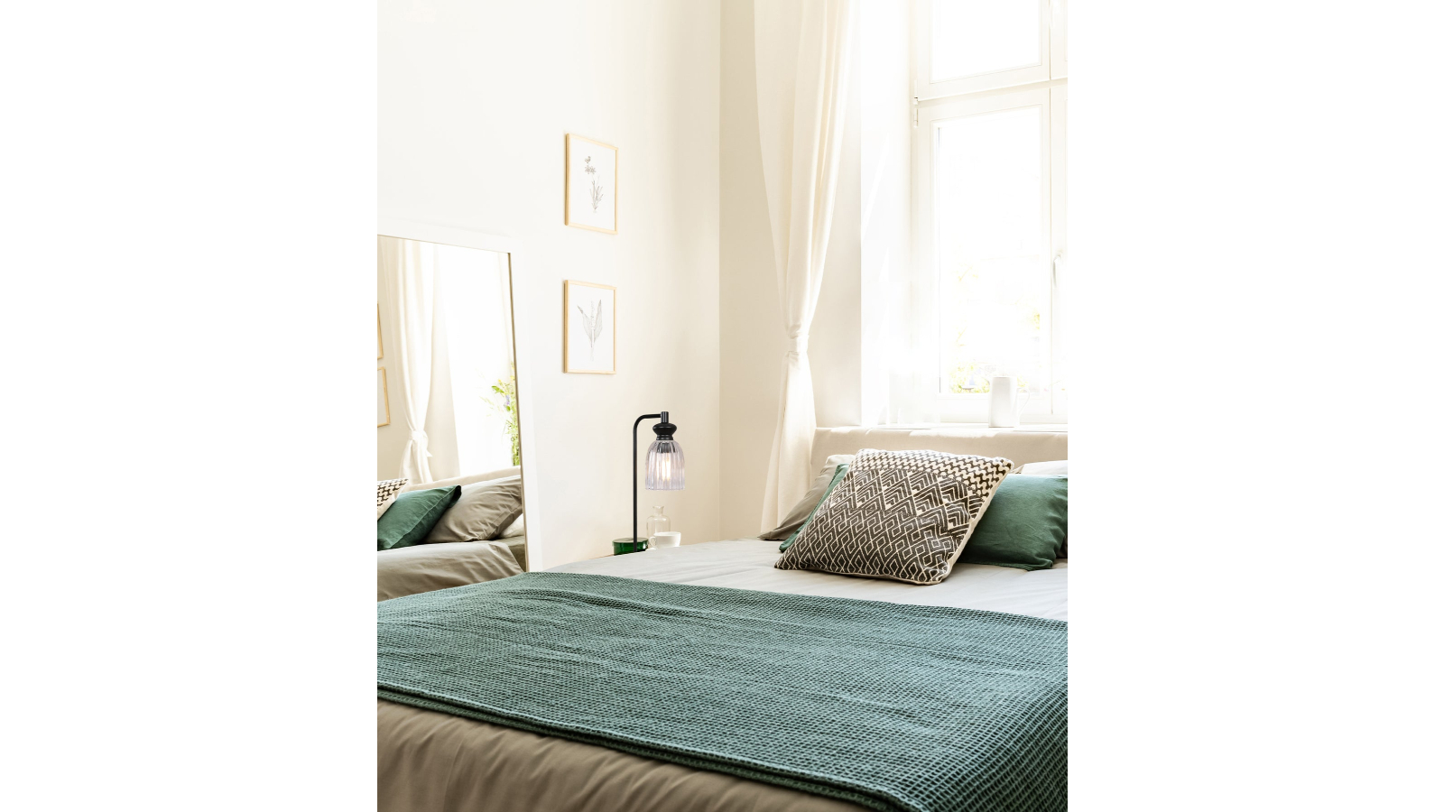 CLA Lighting Round Marble Base Table Lamp - Black | Harvey Norman