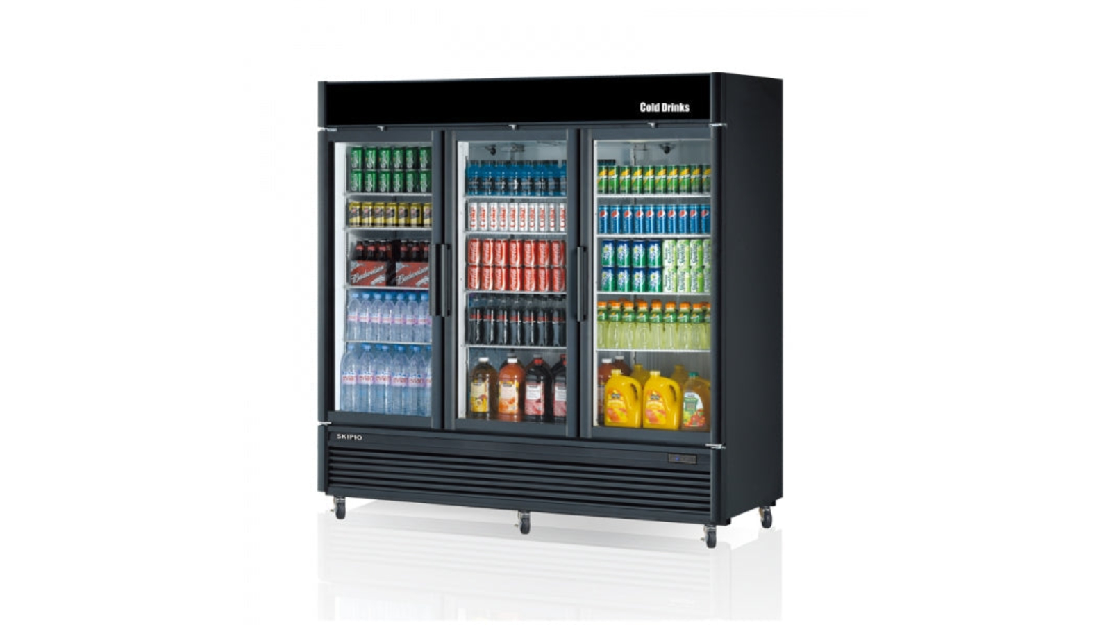 Skipio Commercial 3 Glass Door Merchandiser | Harvey Norman