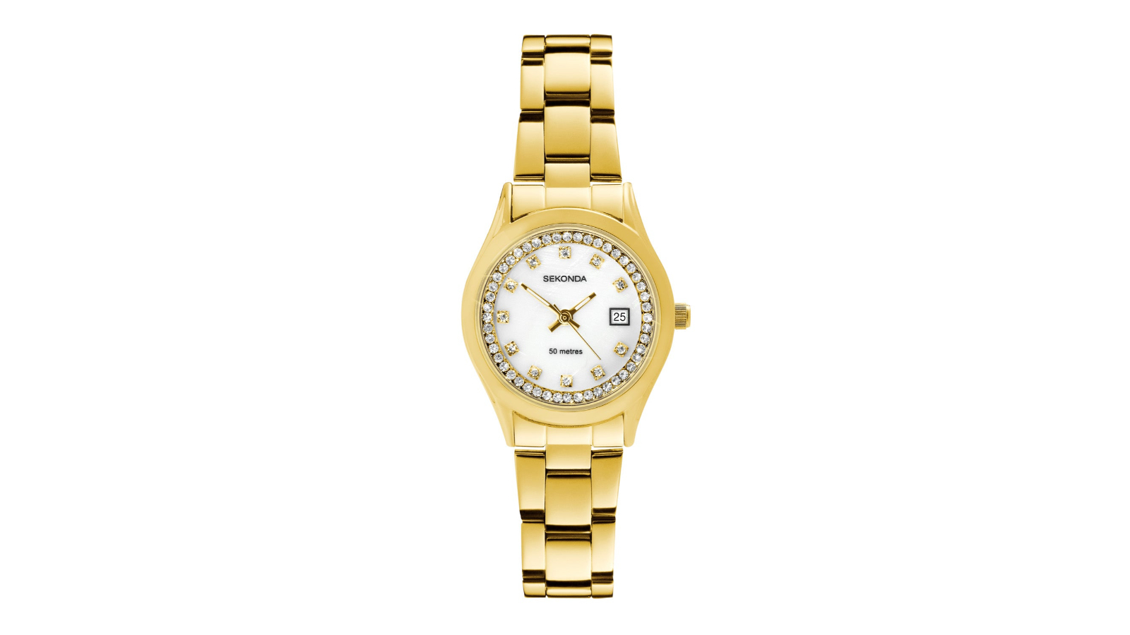 Sekonda Catherine Gold Alloy Case and Bracelet Womens Watch with White ...