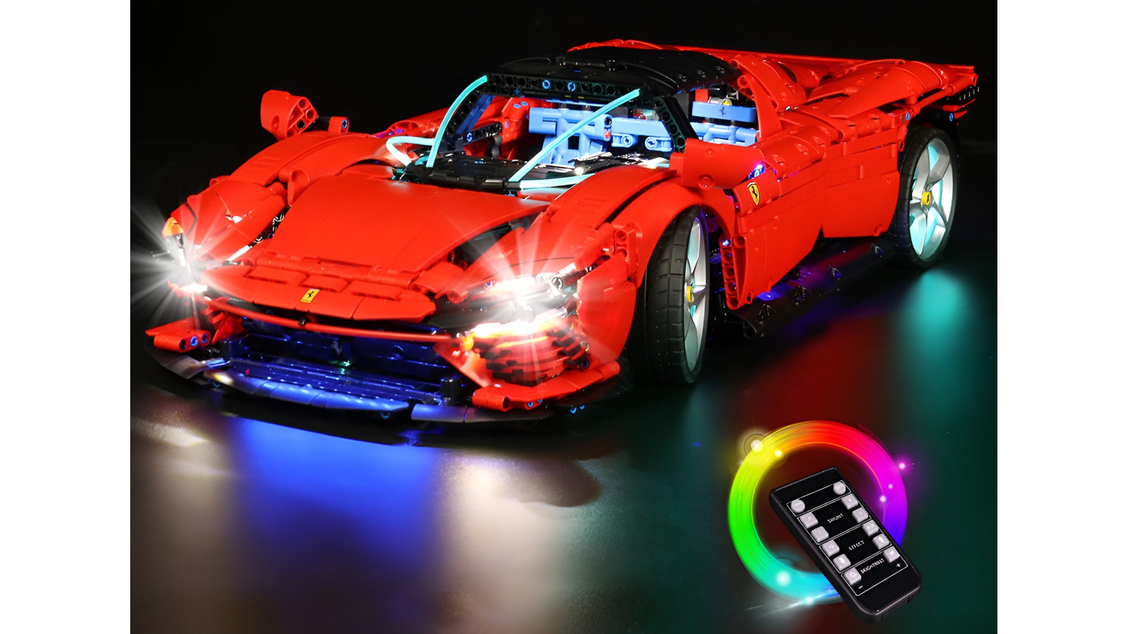 Brick Shine Light Kit for Lego Ferrari Daytona SP3 42143 RGB Remoted ...