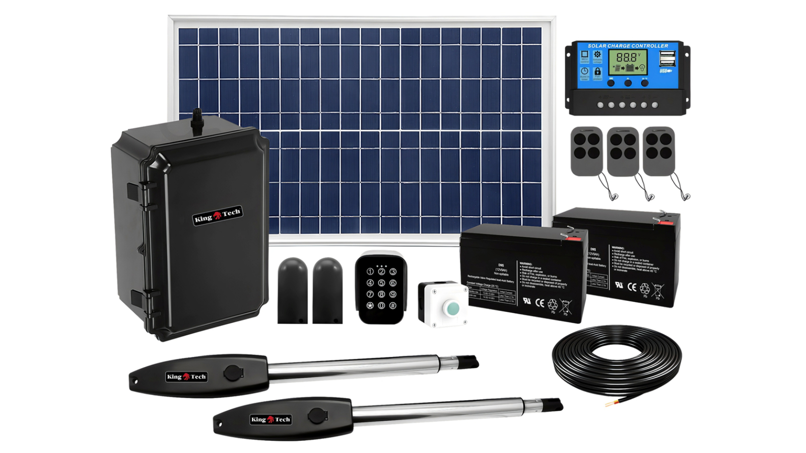 King Tech Double Swing Gate Opener Solar | Harvey Norman