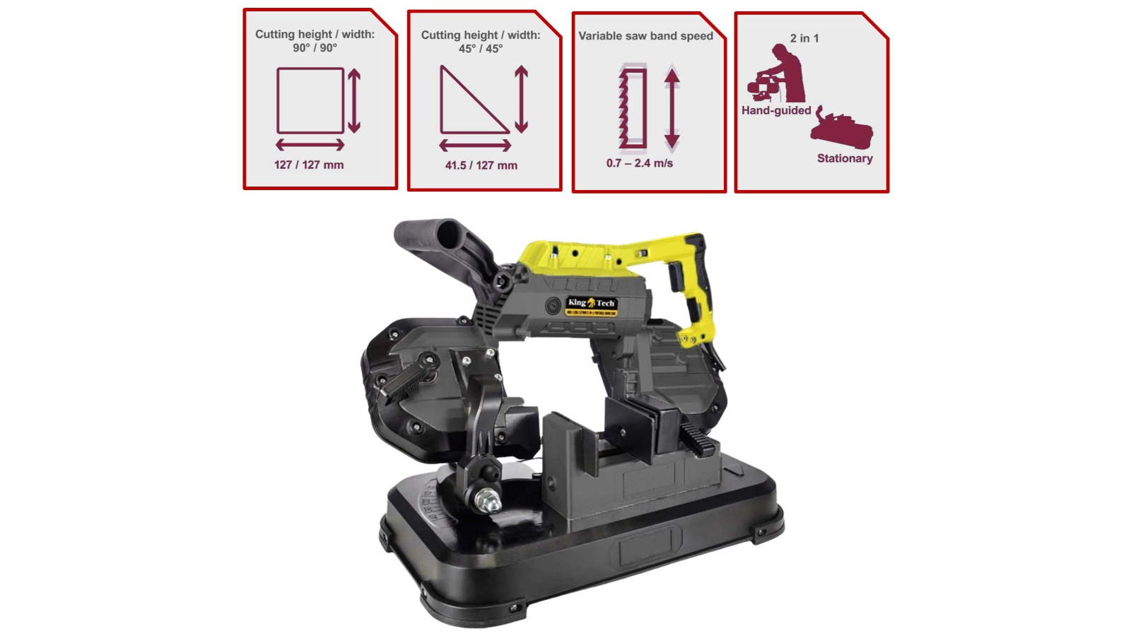 Kingtech Portable Metal Cut Off Bench Stand Band Saw | Harvey Norman