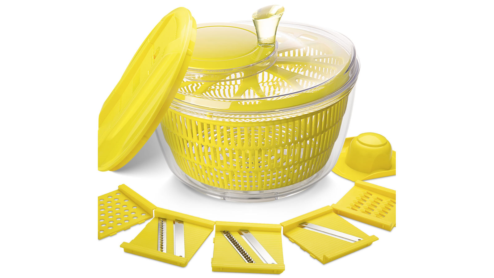 Stelive 2-IN-1 Salad Spinner Salad Spinner - Yellow | Harvey Norman
