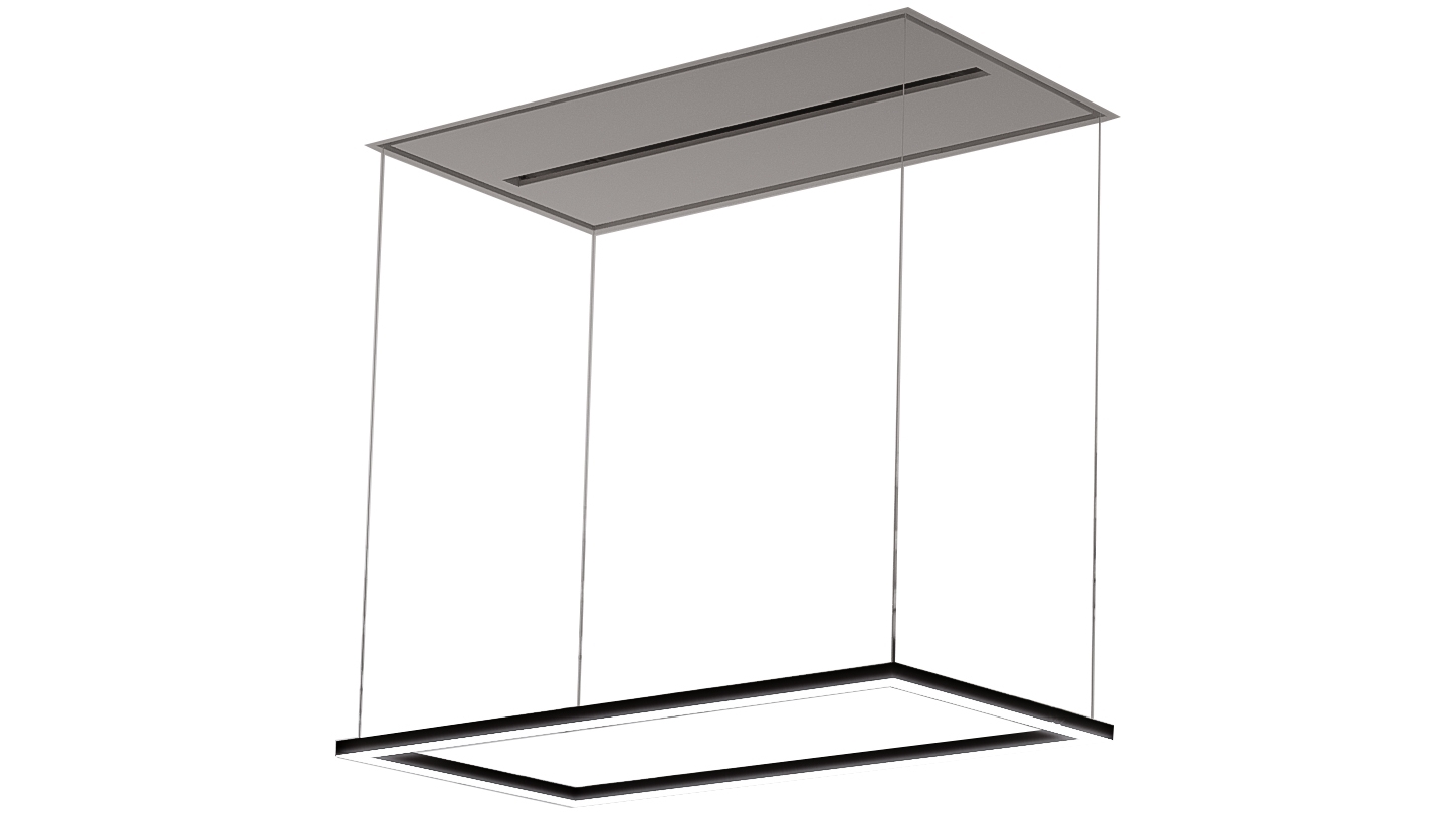 Sirius 93cm Valentina The Kite Ceiling Cassette Rangehood - Black | Harvey Norman