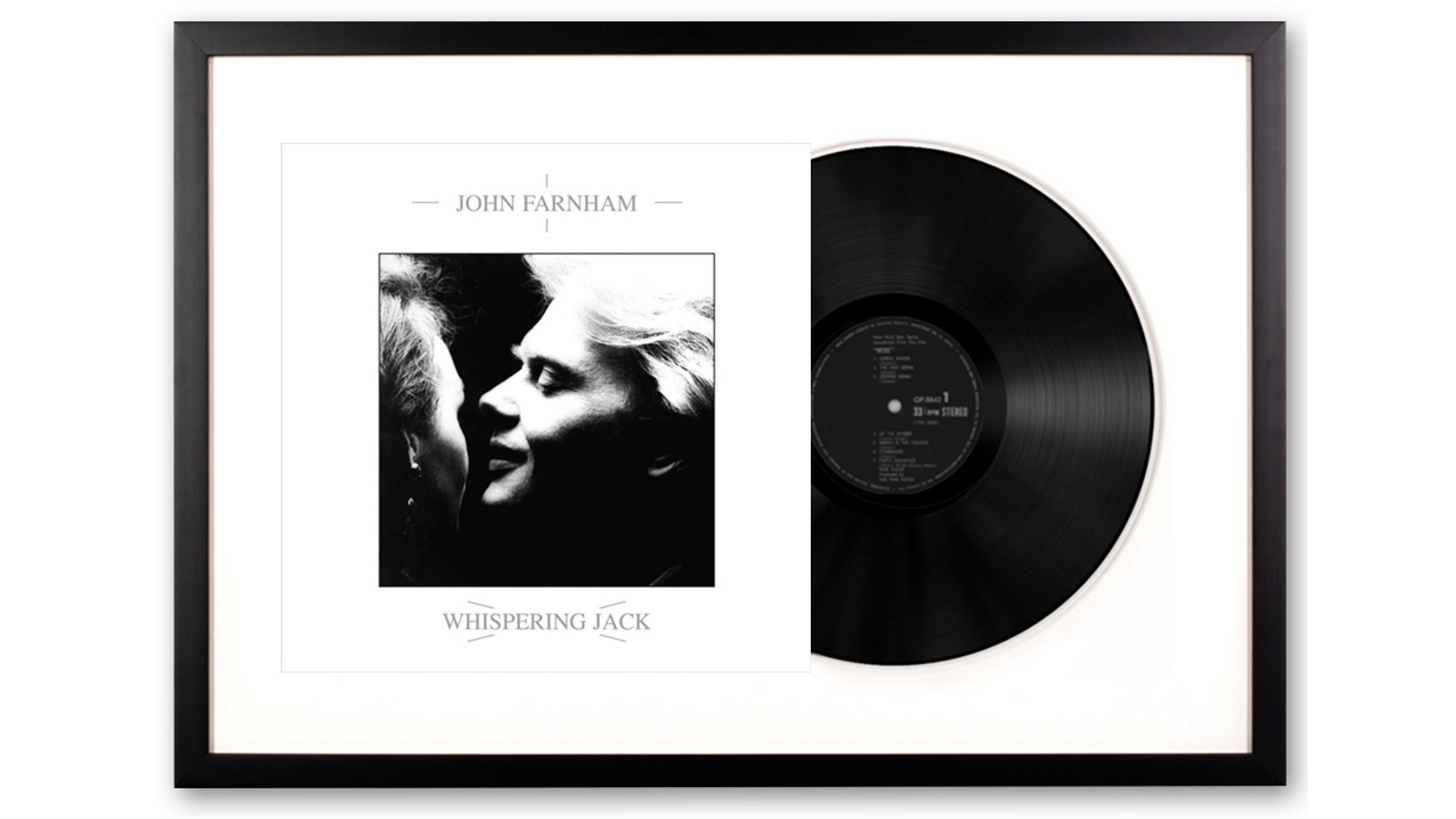 Vinyl Art Framed John Farnham Whispering Jack Vinyl Album Art | Harvey ...