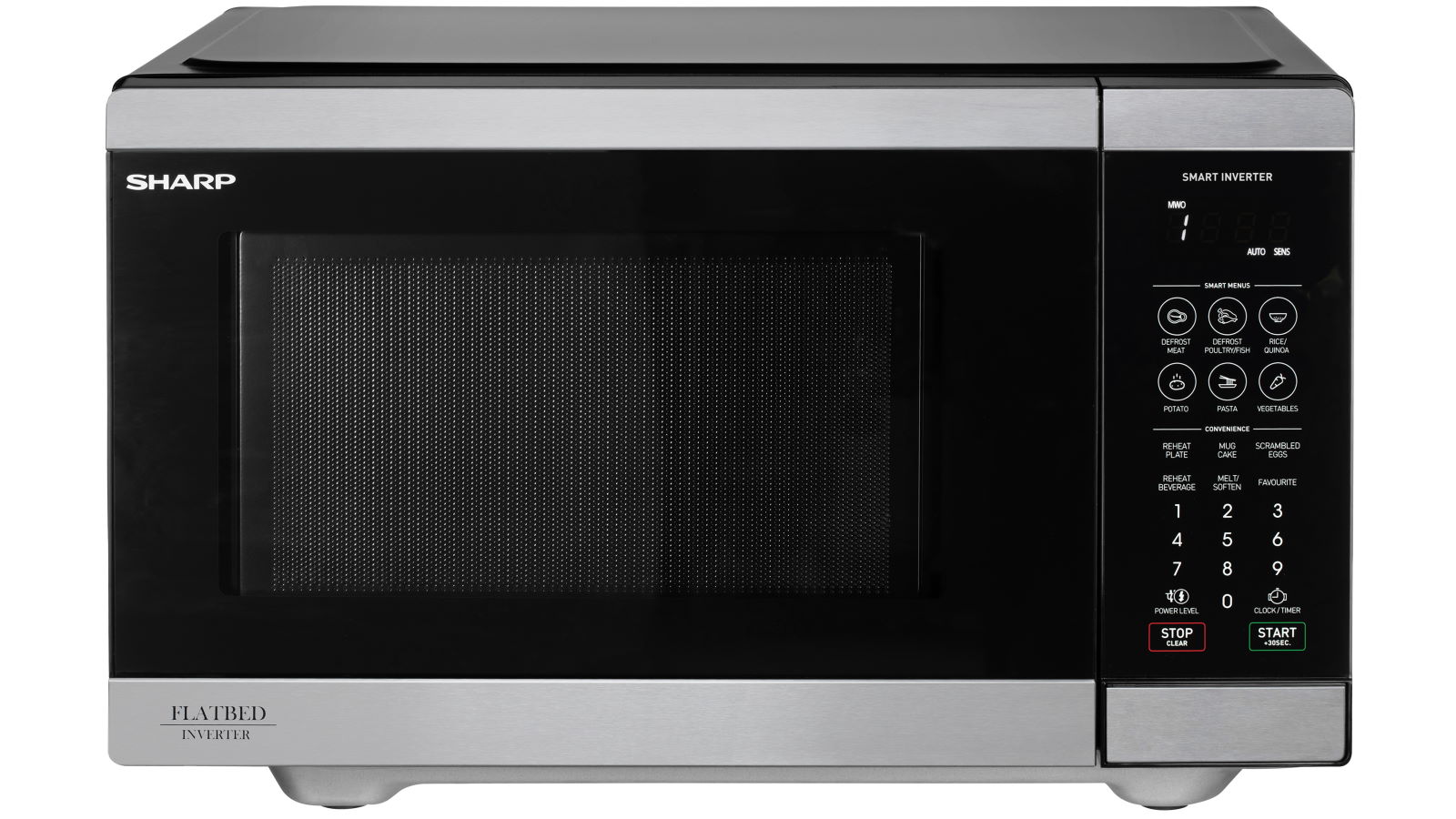 Sharp 26L Flatbed Microwave with Smart Inverter | Harvey Norman