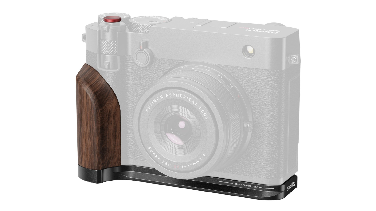 SmallRig L-Shape Mount Plate with Wooden Handle for Fujifilm GFX100RF ...