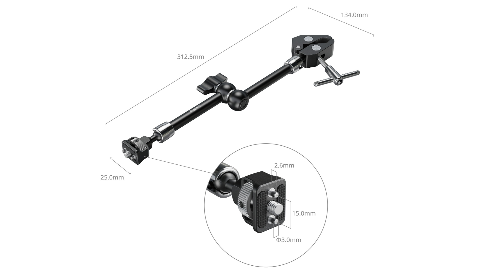 SmallRig 5311 11inch Magic Arm with Crab-Shaped Clamp | Harvey Norman