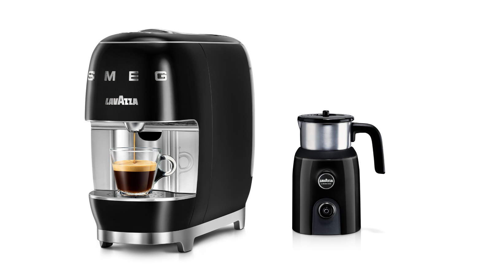 Lavazza SMEG A Modo Mio Capsule Coffee Machine - Black | Harvey Norman
