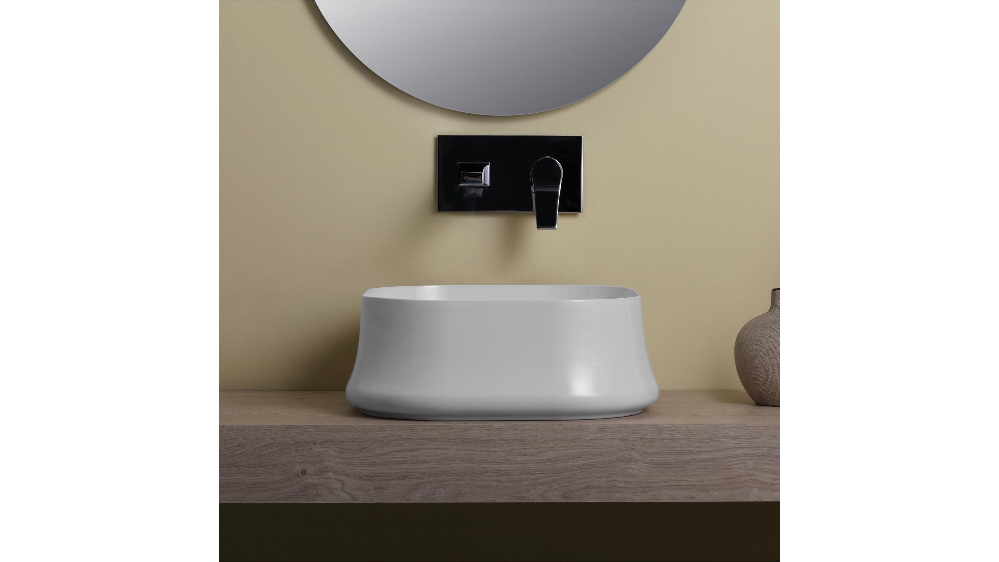 Parisi Sharp 420mm Square Bench Basin | Harvey Norman