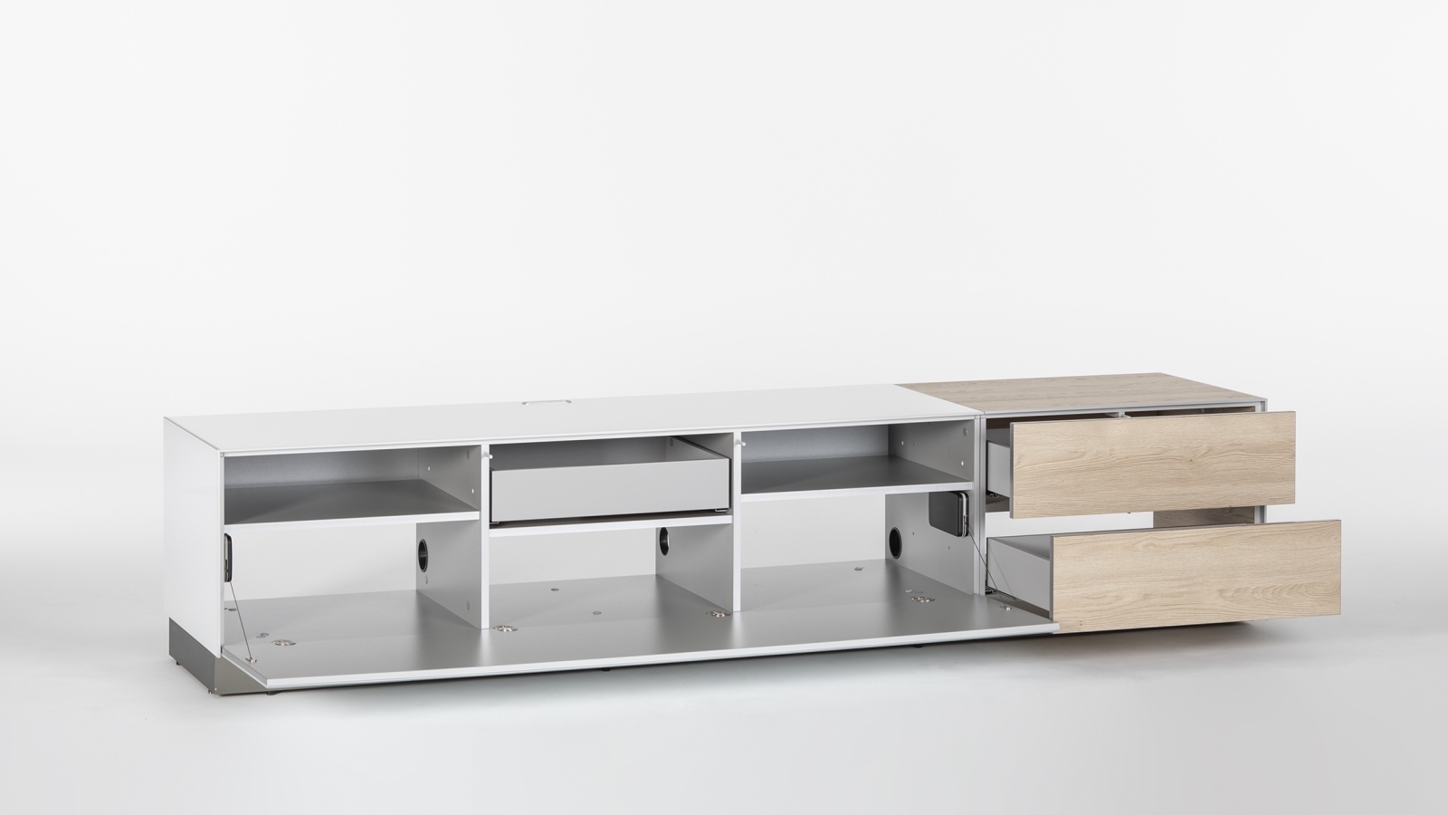 Sonorous Element 2250mm TV Cabinet - White Oak | Harvey Norman