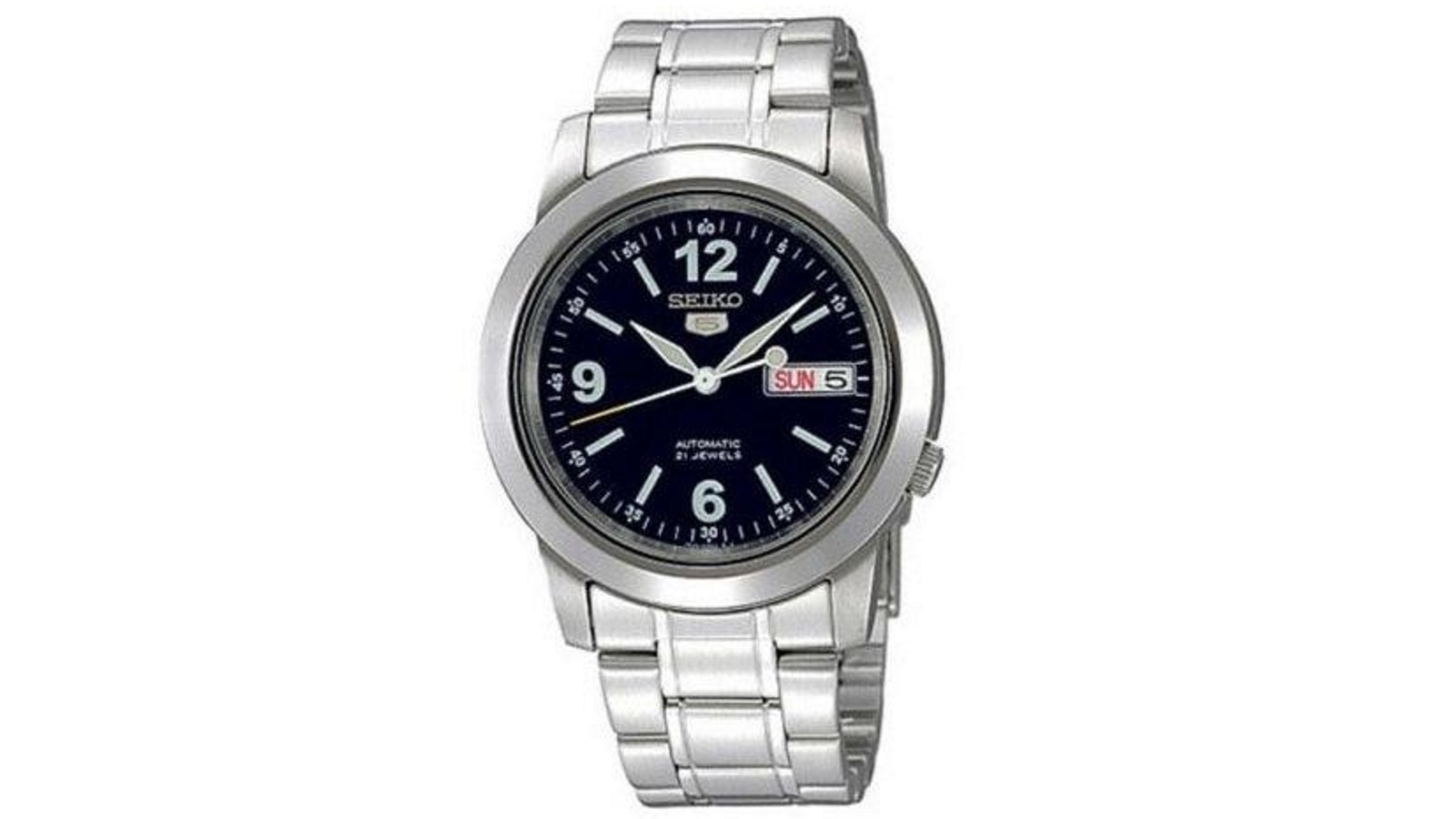 Seiko 5 SNKE61K1 Black Dial Stainless Steel Men's Automatic Analog ...