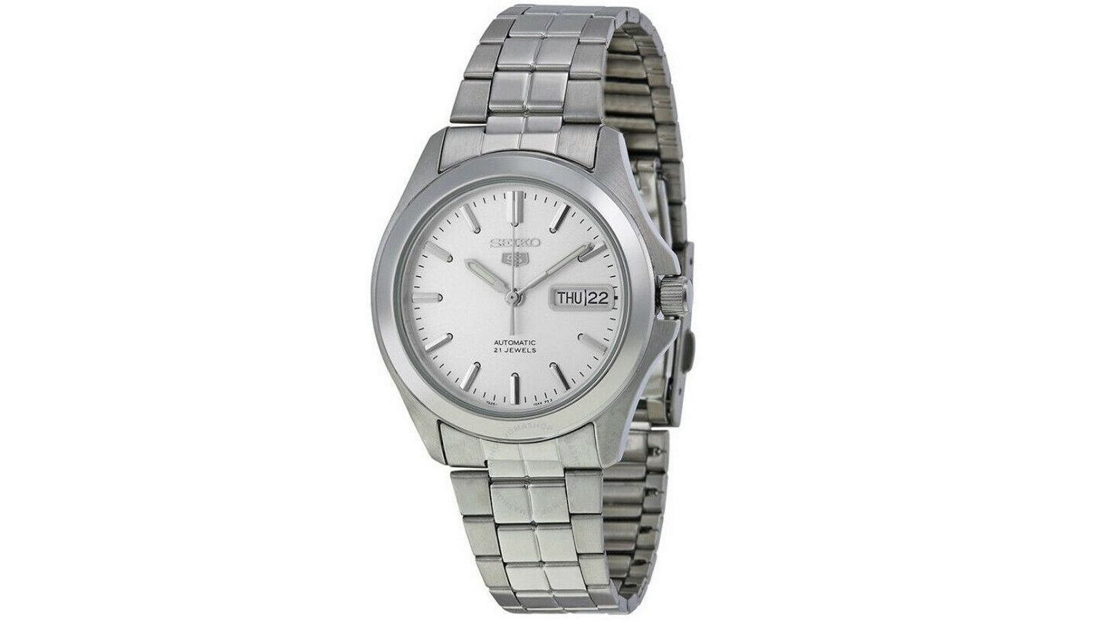 Seiko 5 SNKK87K1 Silver Dial Stainless Steel Men's Automatic Analog ...