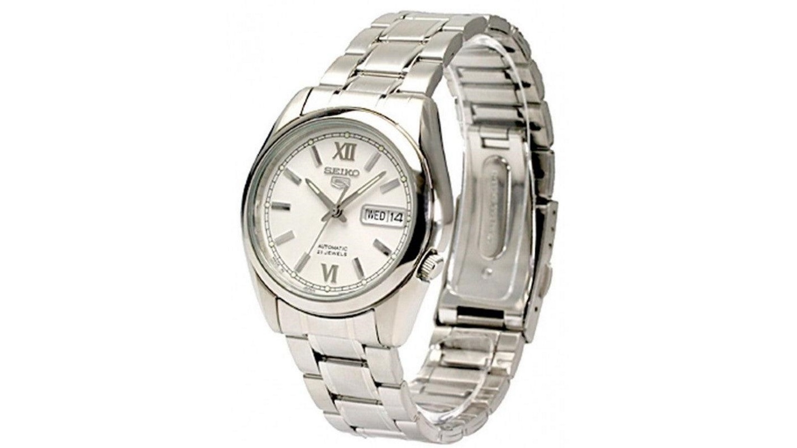 Seiko 5 SNKL51K1 Silver Dial Stainless Steel Men's Automatic Analog ...