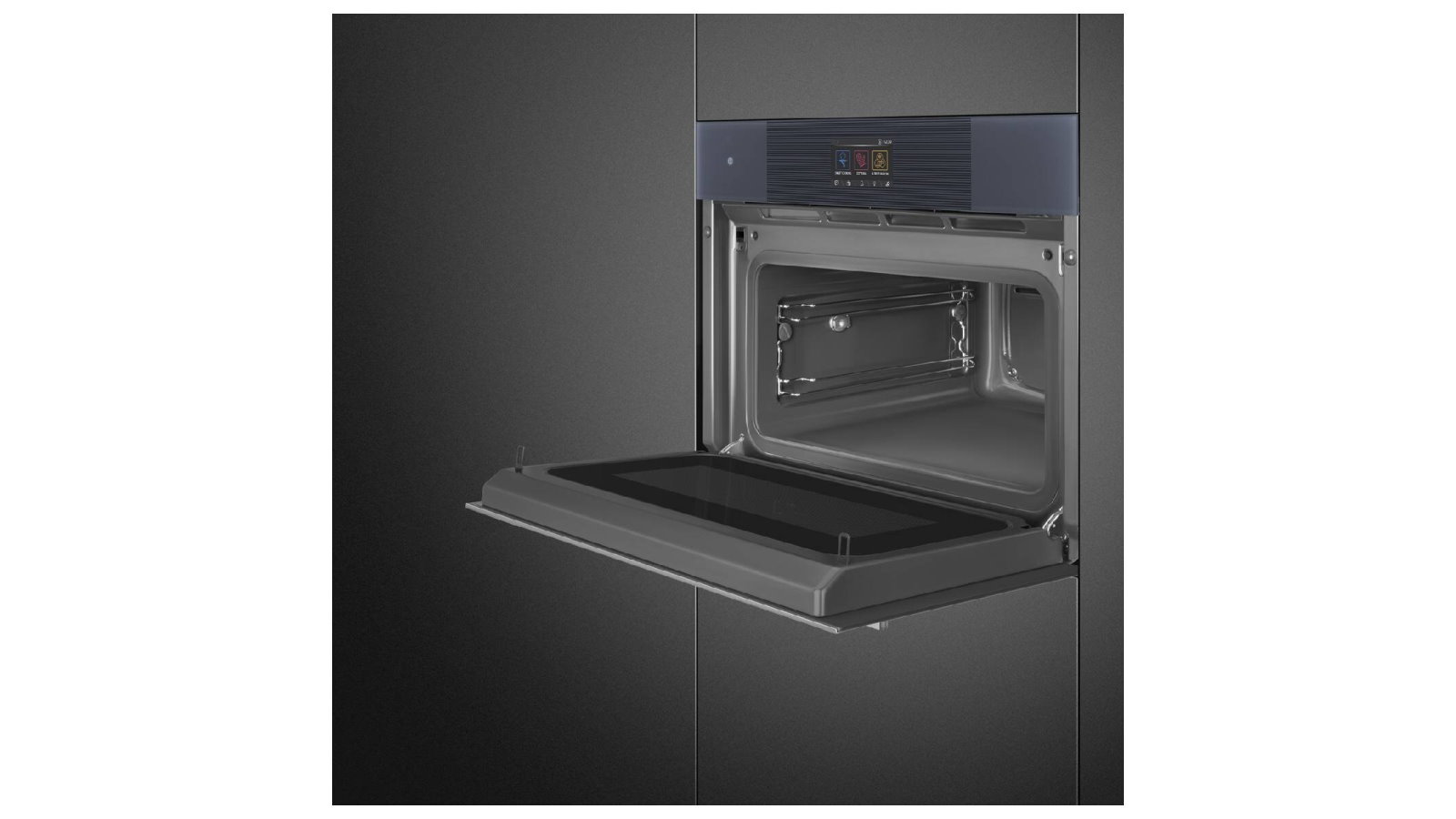 Smeg Linea Compact Omnichef Oven - Neptune Grey | Harvey Norman