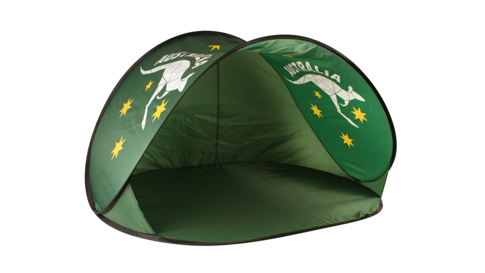 Good Vibes Collapsible Beach Sun Shade with Bag - Green/Gold | Harvey ...