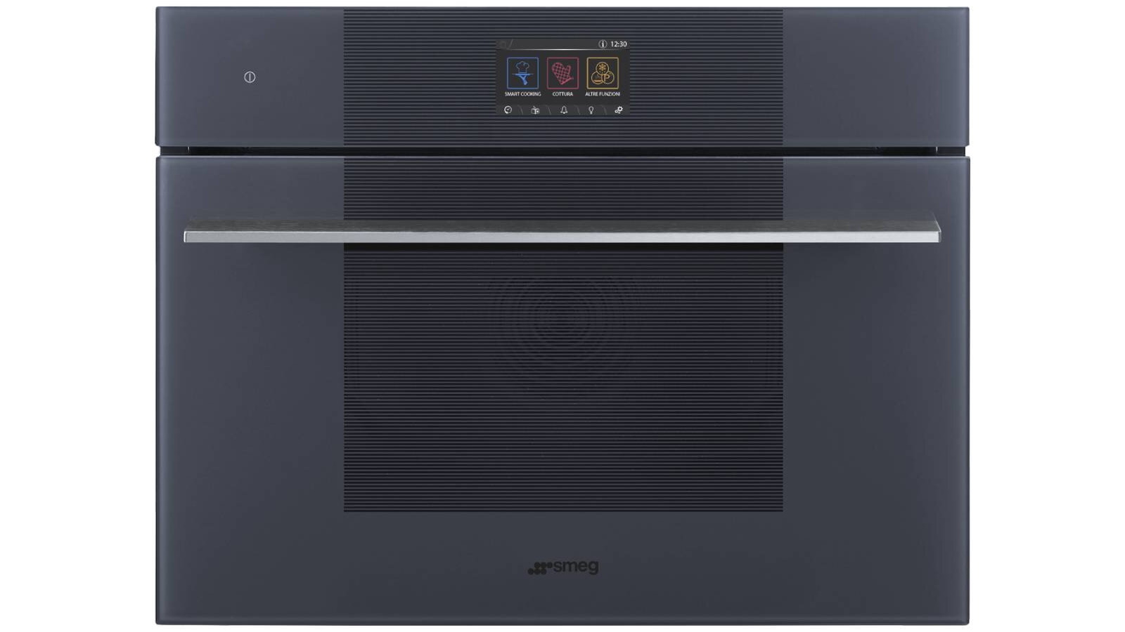 Smeg Linea Compact Speedwave Oven - Neptune Grey | Harvey Norman