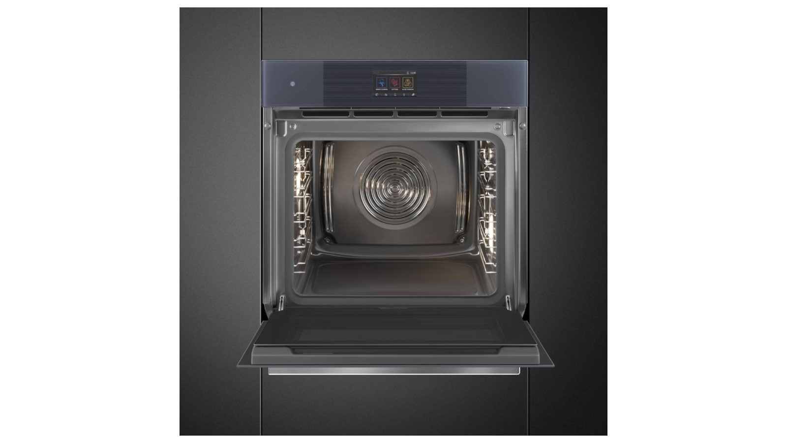 Smeg Linea 600mm Steam100 Pro Oven - Neptune Grey | Harvey Norman
