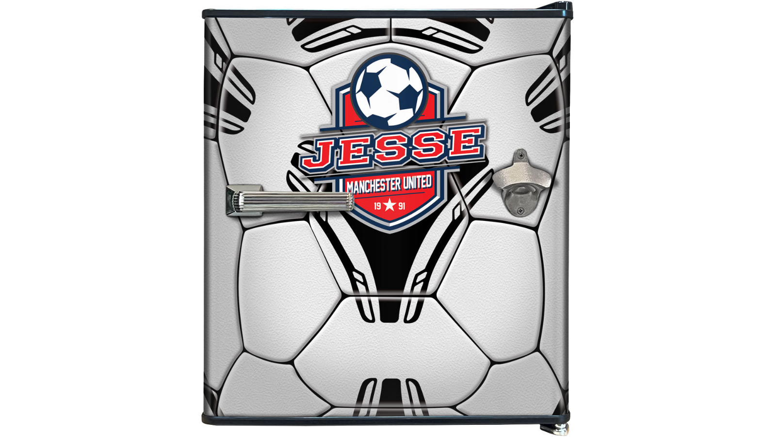 Schmick Funky Retro Vintage Soccer Ball Mini Bar Fridge with Handle ...