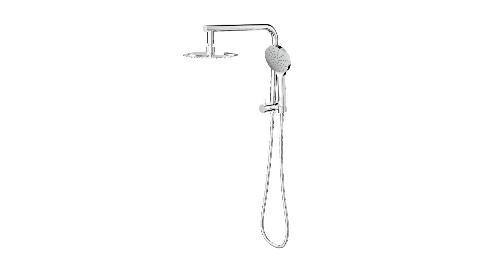 Linsol 200mm Souljet Twin Shower on Short Rail - Chrome | Harvey Norman