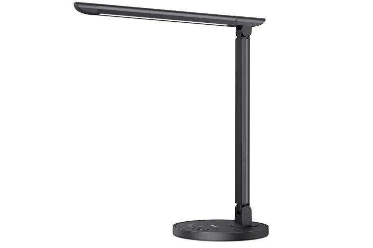 Sympa LED Desk Lamp Dimmable Light Charging Port - Black | Harvey Norman