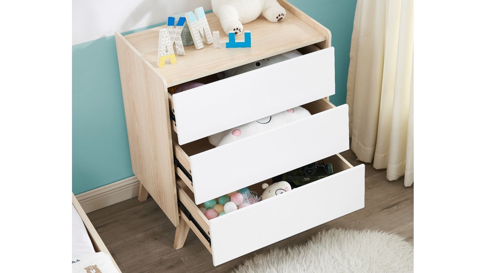 All 4 Kids Arthur 3 Drawer Chest | Harvey Norman