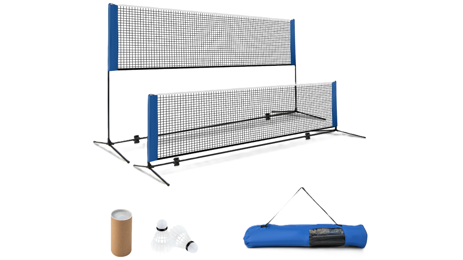 Costway 3metre Adjustable Badminton Net Stand with Shuttlecock | Harvey ...