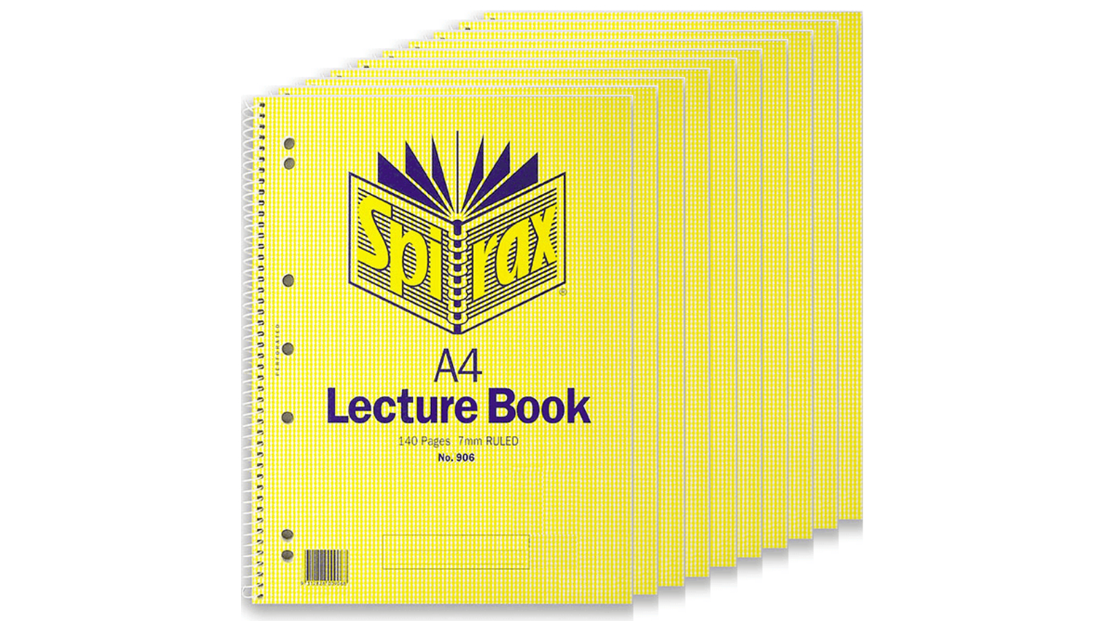 Spirax 906 Pack of 10 Ruled Hole Punched Spiral Bound 140 Page 0.7cm ...