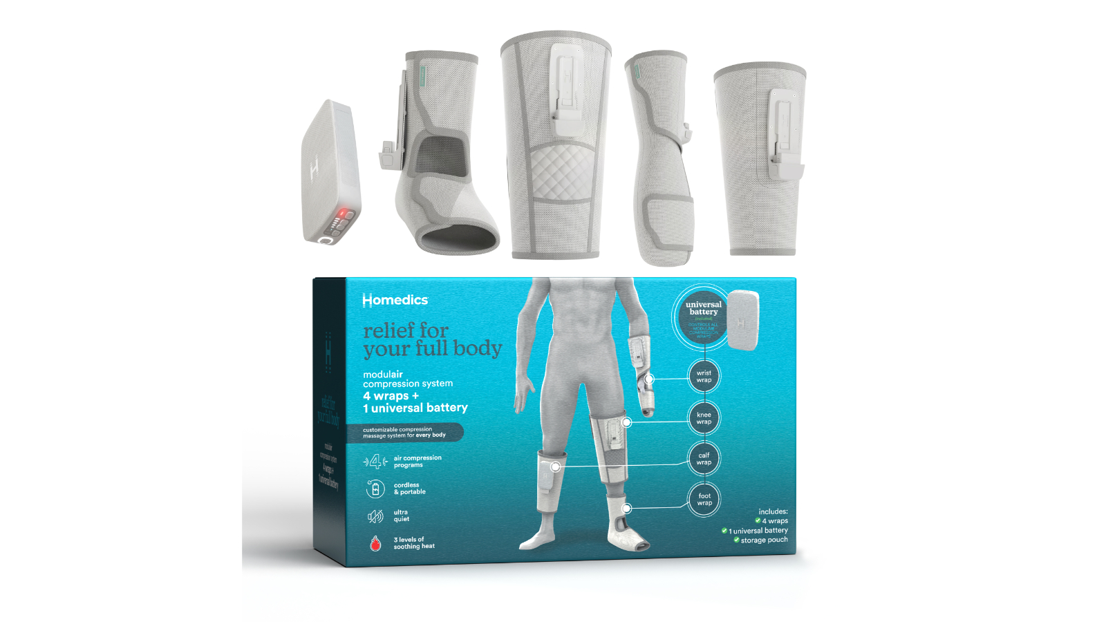 Homedics ModulAir Compression Massage System - Hand and Wrist Wrap ...