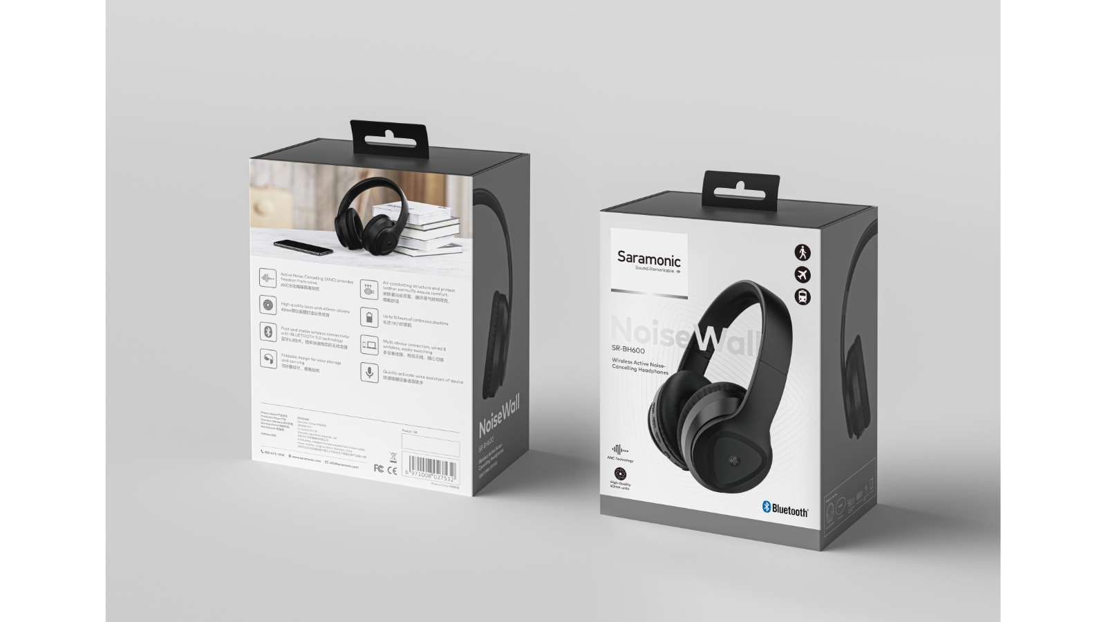 Saramonic SR-BH600 Wireless Bluetooth 5.0 ANC Headphones | Harvey Norman