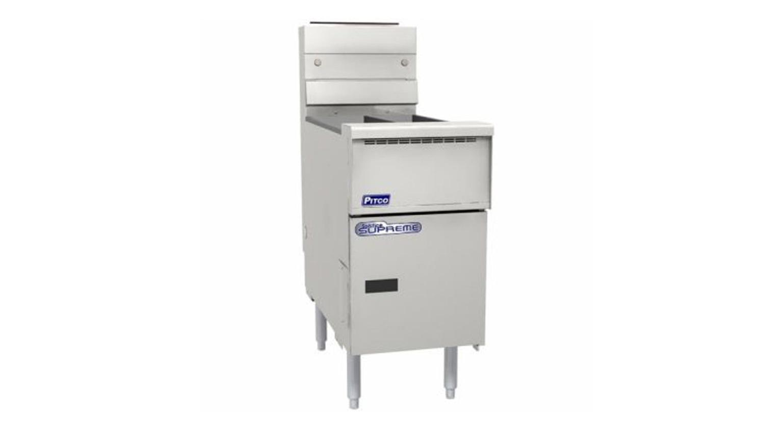 Pitco SSH55 SSTC Solid State Control, 2 Basket, 9inch Legs, Lid, 22.5 ...