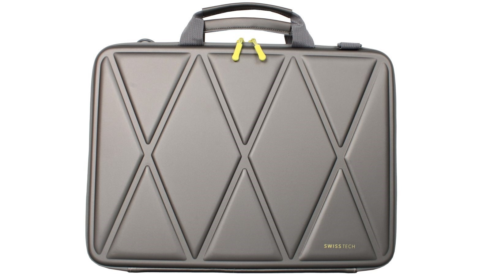 SwissTech 14-inch Carry Laptop Case - Grey/Yellow | Harvey Norman
