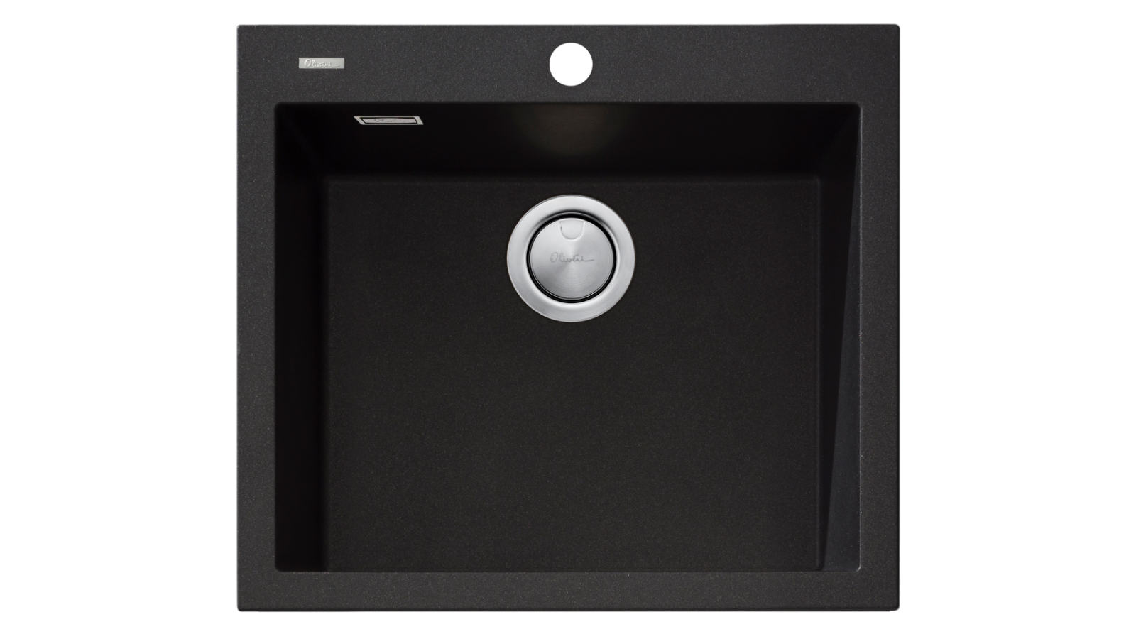 Oliveri Santorini Large Bowl Topmount Sink - Black | Harvey Norman