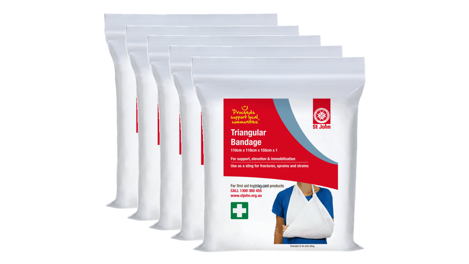 St John Pack of 6 Triangular Arm Bandage - 110cm | Harvey Norman