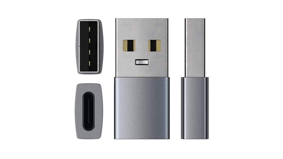 Satechi Aluminium USB-A to USB-C Adapter - Space Grey | Harvey Norman
