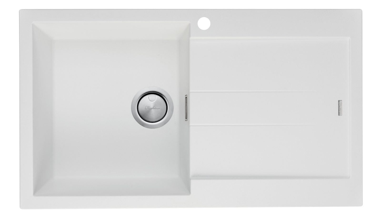 Oliveri Santorini Single Left Hand Bowl Topmount Sink with Drainer ...