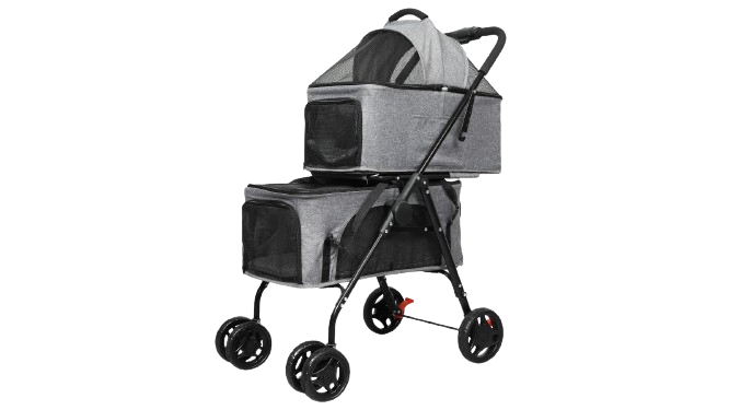 PaWz 3-in-1 Large Dog Pet Stroller - Grey | Harvey Norman