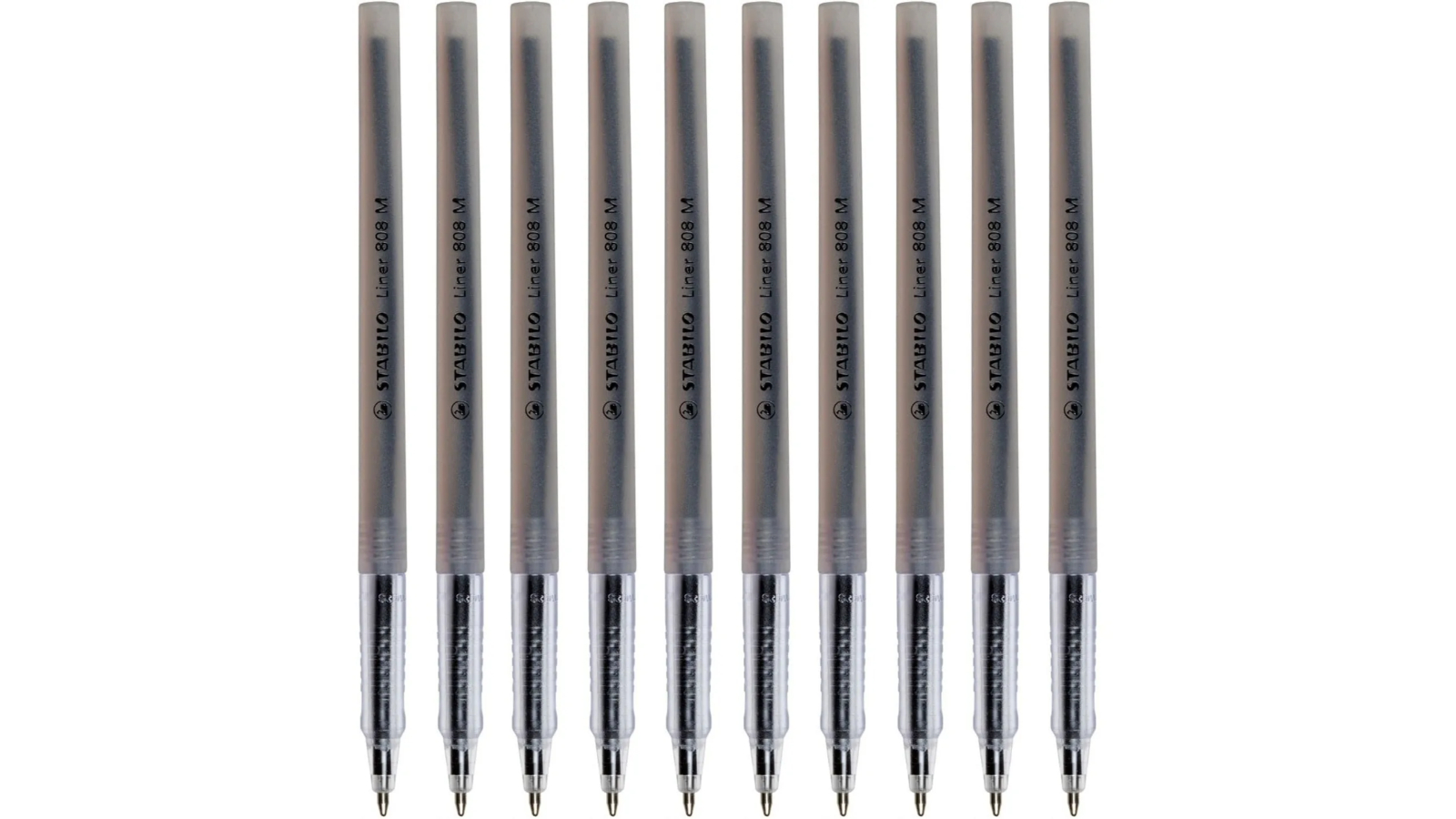 Stabilo Box of 10 808 Liner Ballpoint Pen - Black | Harvey Norman