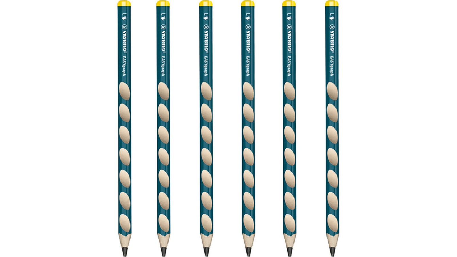 Stabilo Pack of 6 EasyGraph Learning Graphite Pencil Left Handed ...