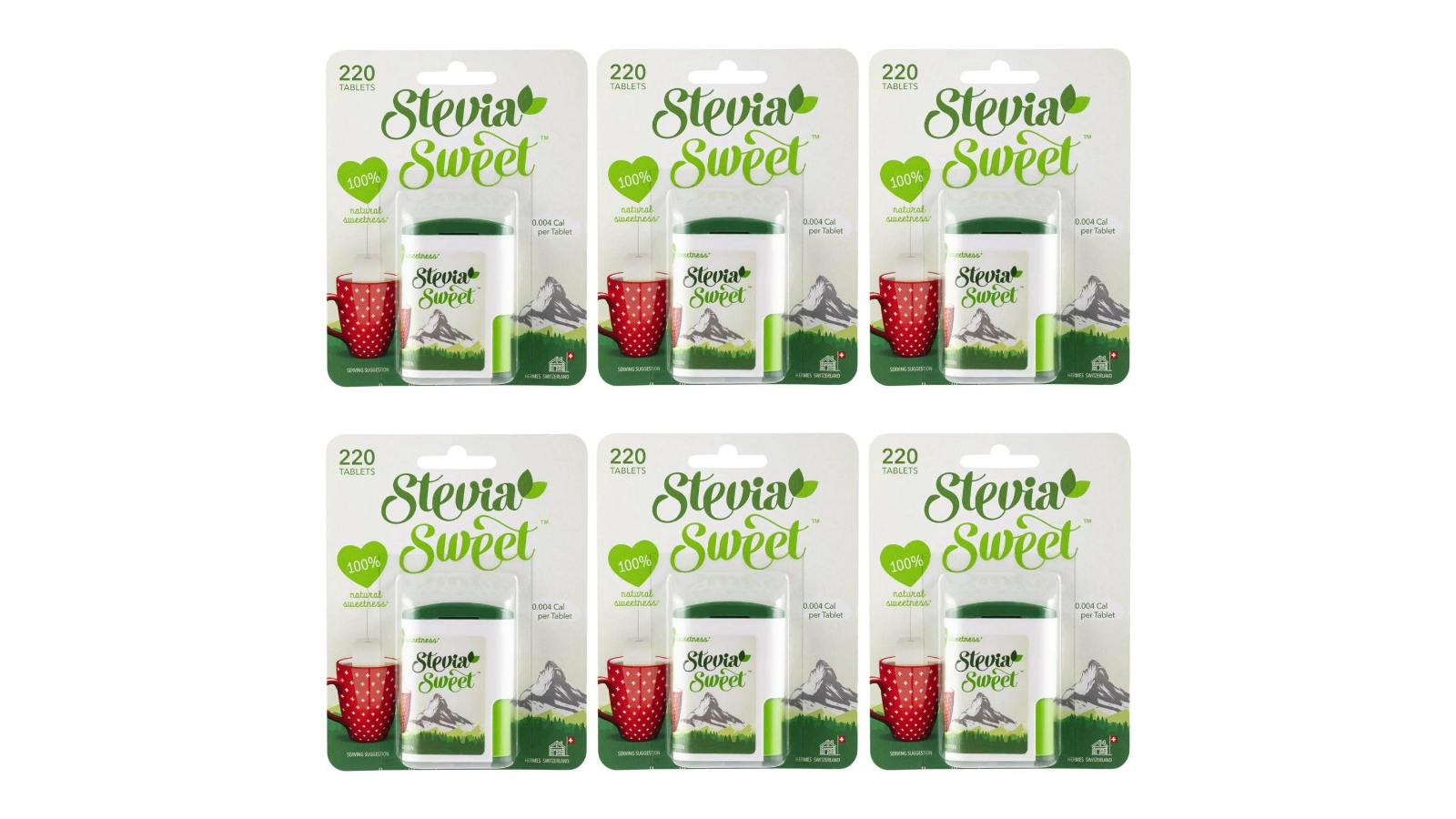 Stevia Sweet Box of 6 Sweetener 220 Tablet | Harvey Norman