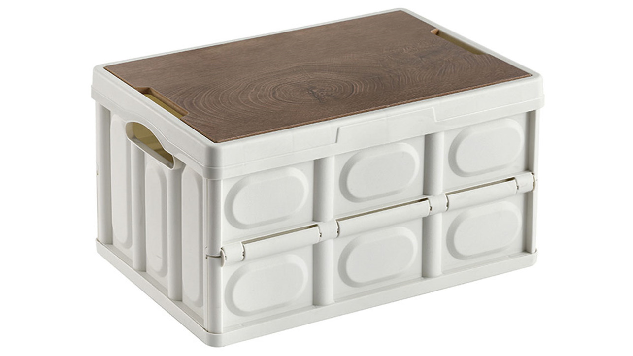 SOGA 34.5x22cm 18L White Car and Camping Foldable Storage Box Crate ...